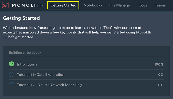 Tutorials M O N O L I T H
