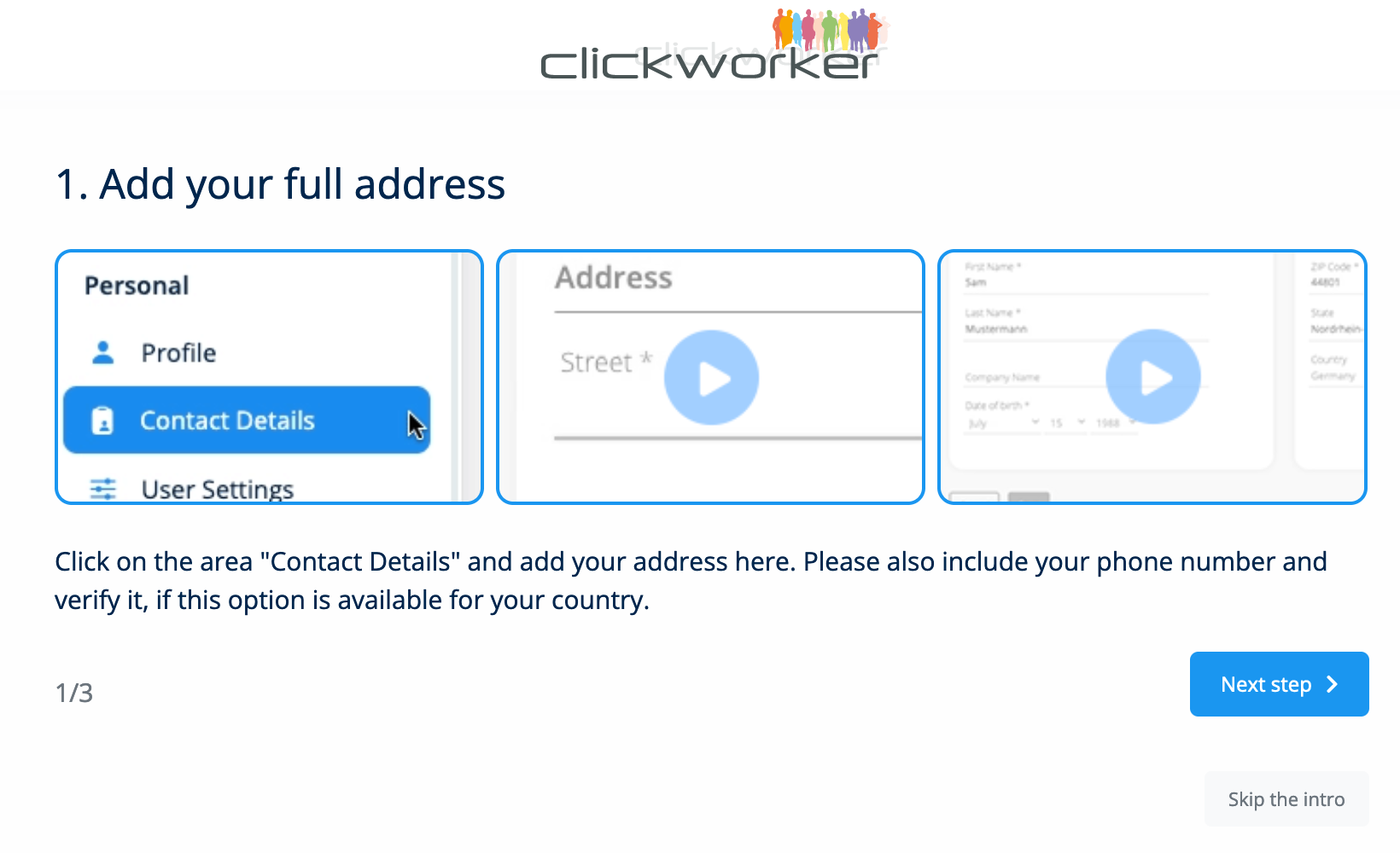 What happens when you sign in for the first time?