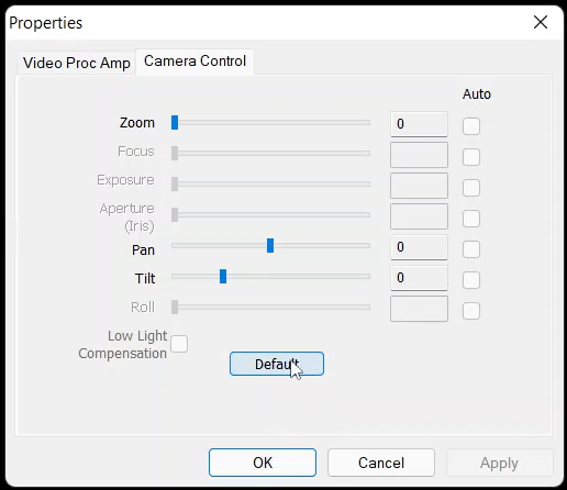 Basic USB (UVC) Control options in VLC player : Support