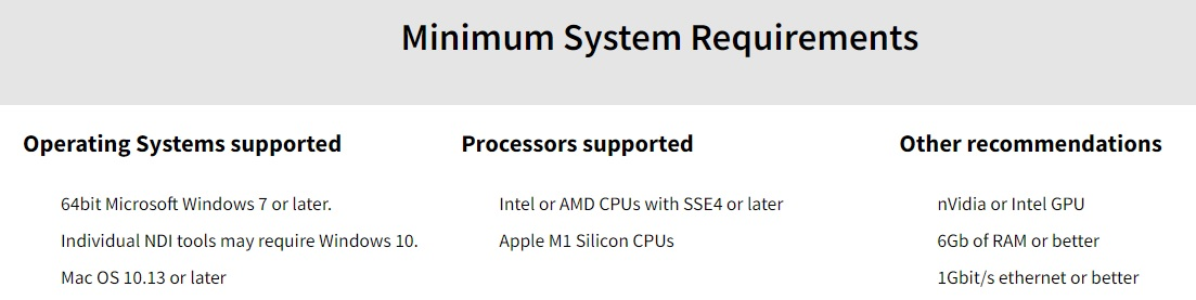 NDI tools overview : Support
