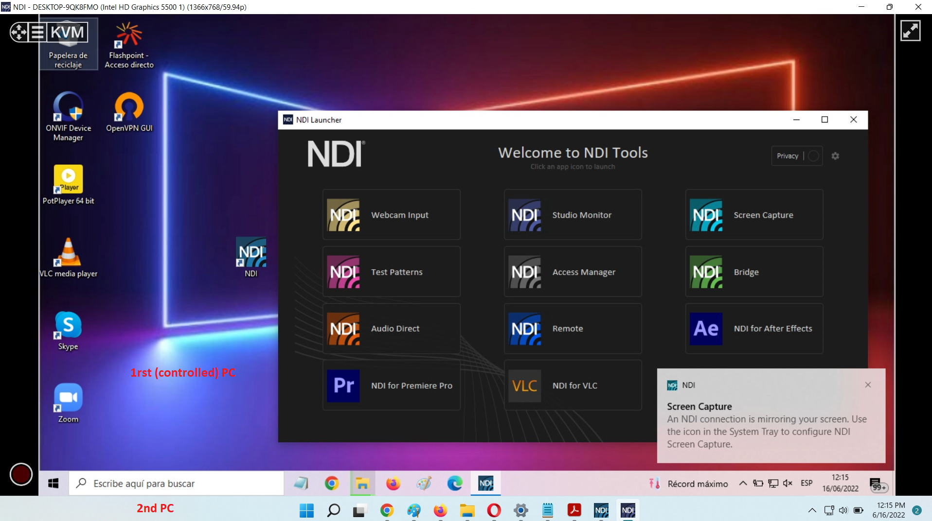 NDI KVM feature with NDI Screen Capture : Support