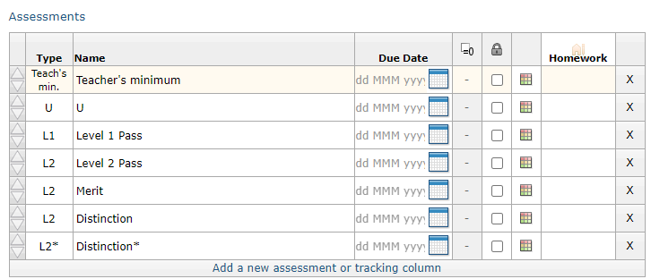 BTEC internal (teacher-led) assessment marksheet design tool : GO 4 Schools