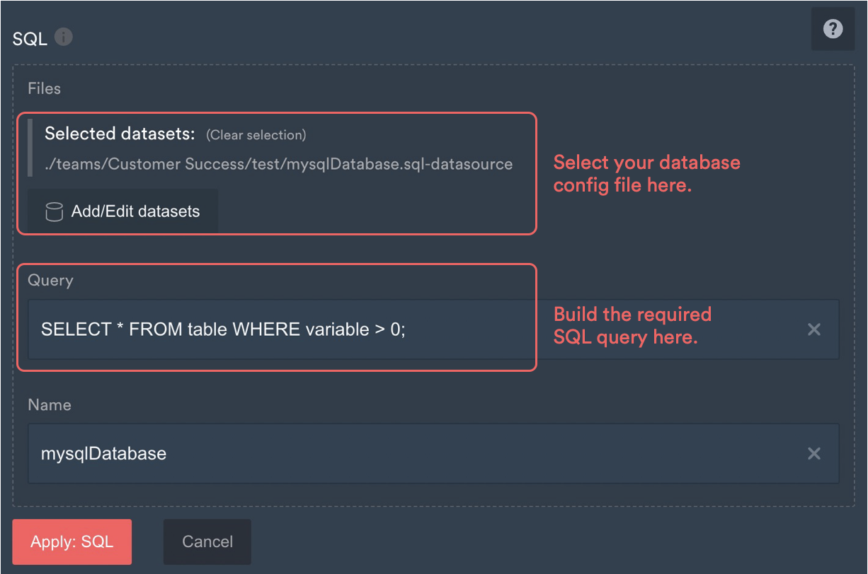 SQL : M O N O L I T H