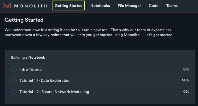 Tutorials Monolith Support