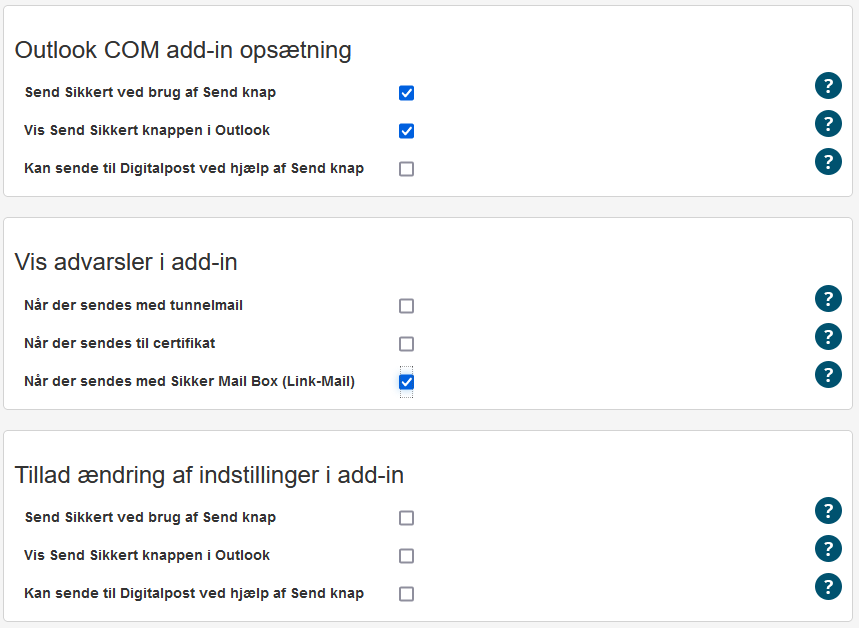Konfigurer og download COM add-in : Support Center