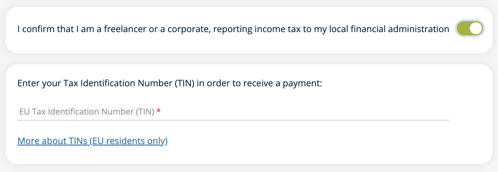 How to Add Your Tax Identification Number (TIN) (EU Users only)