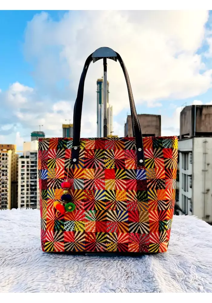 Traditional Cloth Tote Bags with double compartment
