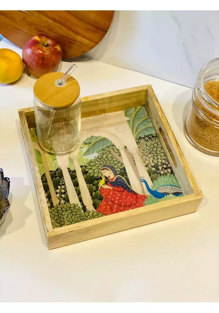 Home & Garden :: Kitchen :: Tableware :: Traditional print handmade tray