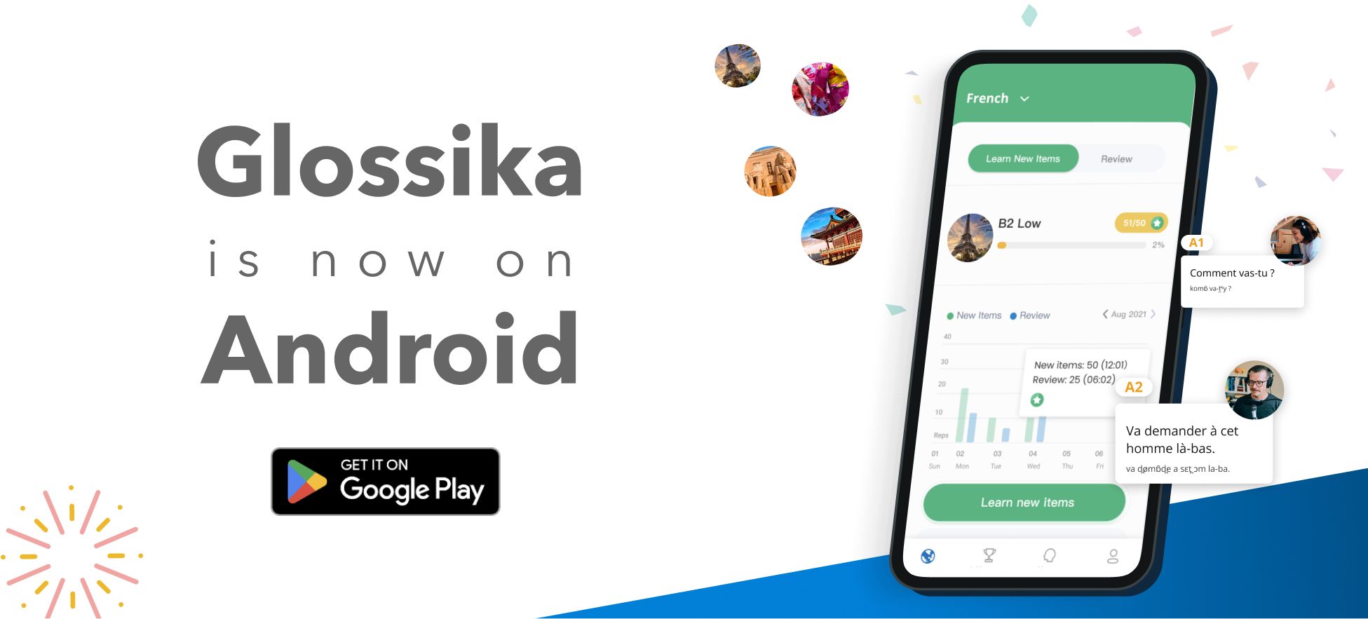 Immersion in Your Pocket: Glossika's Android App Is Now Live! | The Glossika Blog
