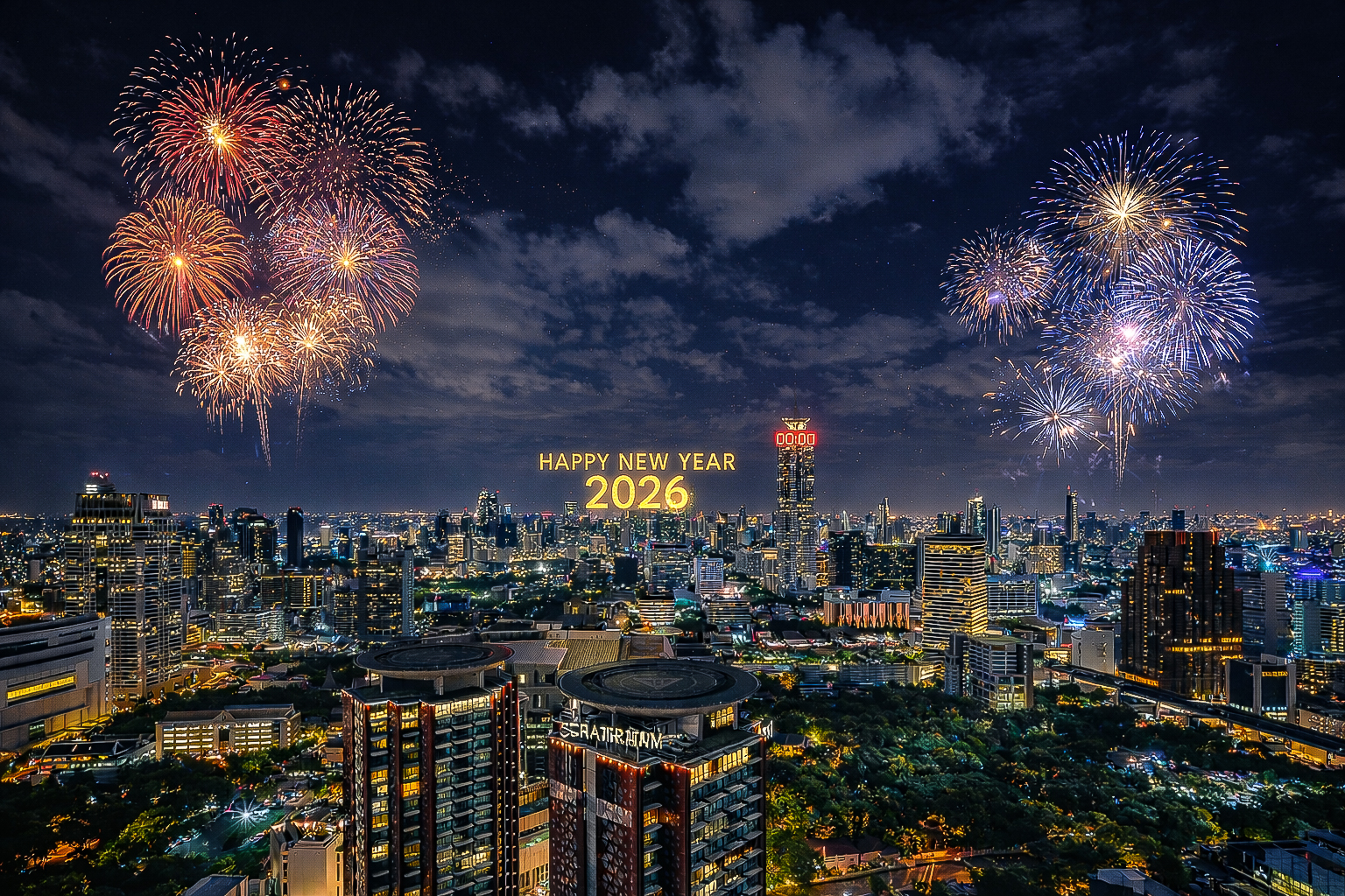 New City Condo In Central Bangkok 曼谷市中心全新公寓 暹罗百丽宫·中央世界旁 一室一厅加大床城市景观酒店式套房 步行可达主 - Bangkok