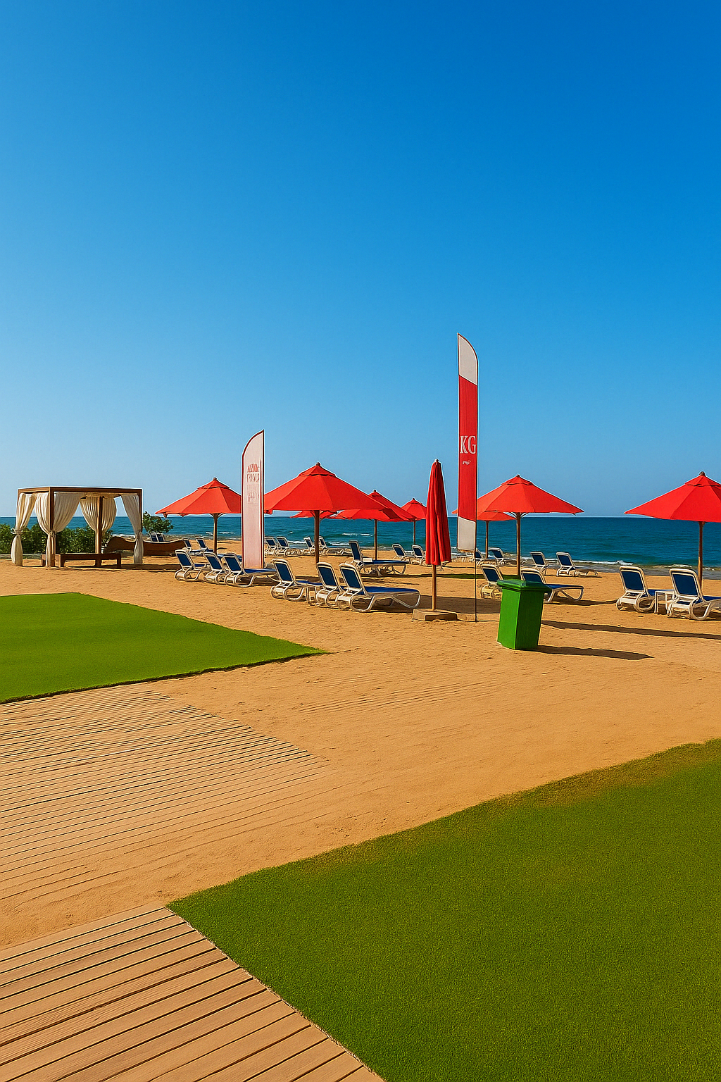 Beachfront Chalet In Porto Said With Pool And Garden - Egypt