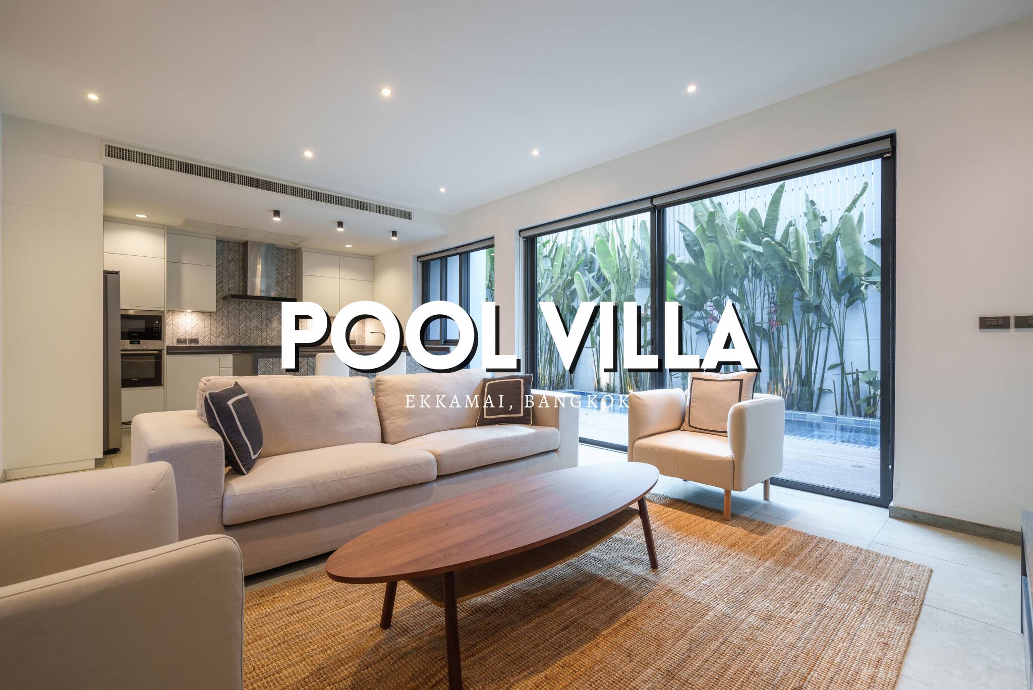 Villa Monochrome Avec Piscine Et Design - Bangkok