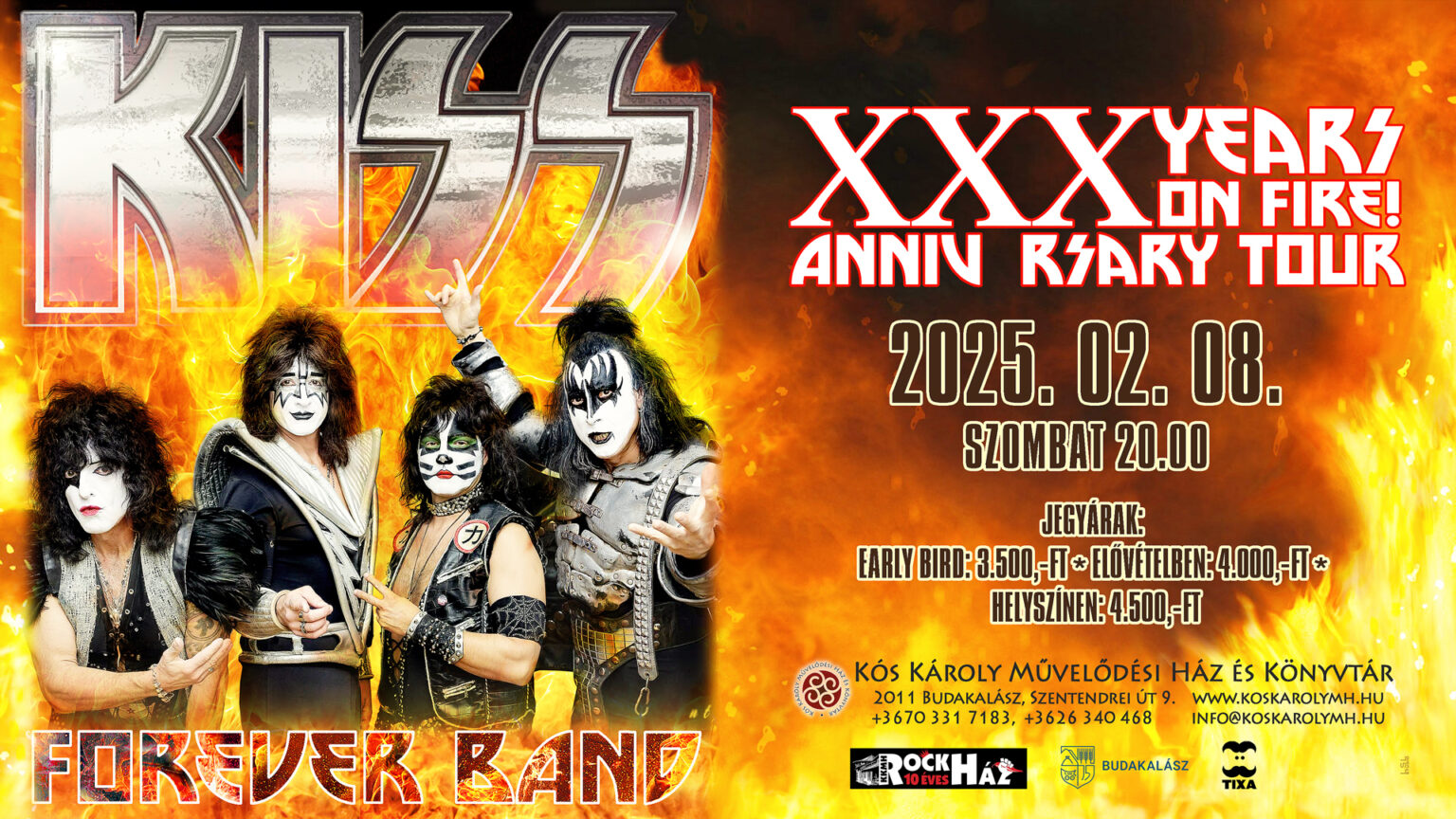 KISS Forever Band 30 éves jubileumi koncert - Kós Károly Művelődési ház