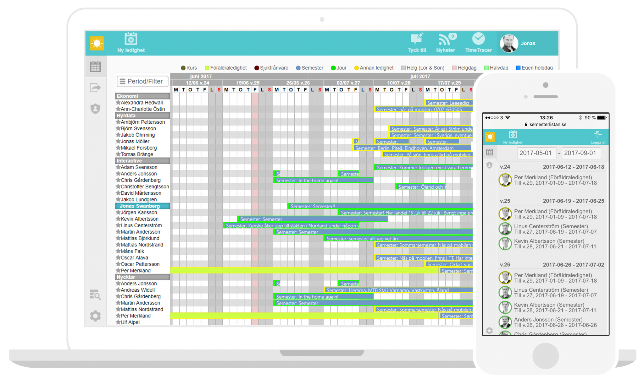 Semesterlistan - Digital semesterlista för alla Sveriges företagare