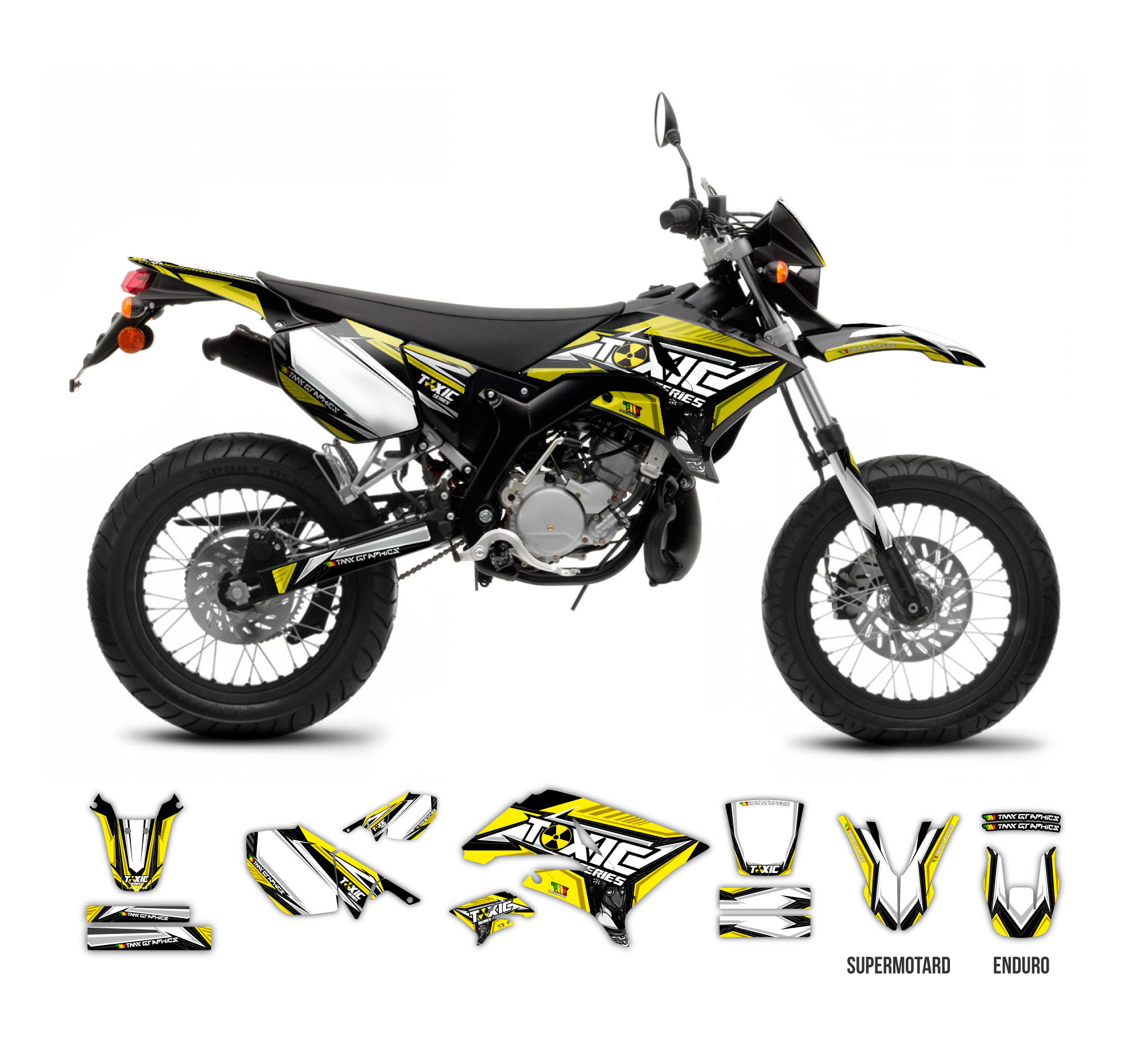 YAMAHA DT 50 X R Toxic Graphics Series TMX Graphics