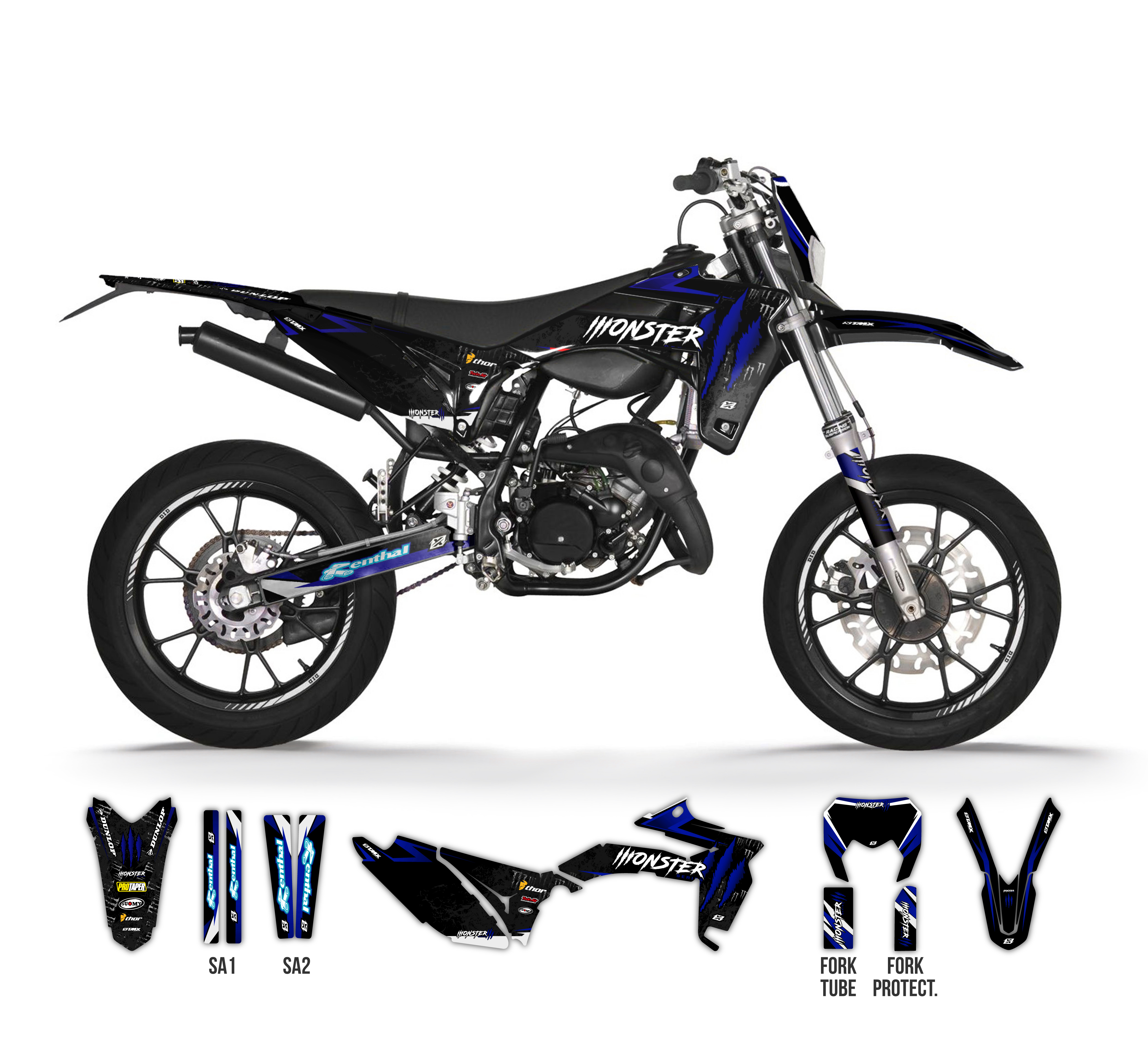 Sherco SM-R / SE-R 50 (From 2018) - Monster Graphics Series | TMX Graphics