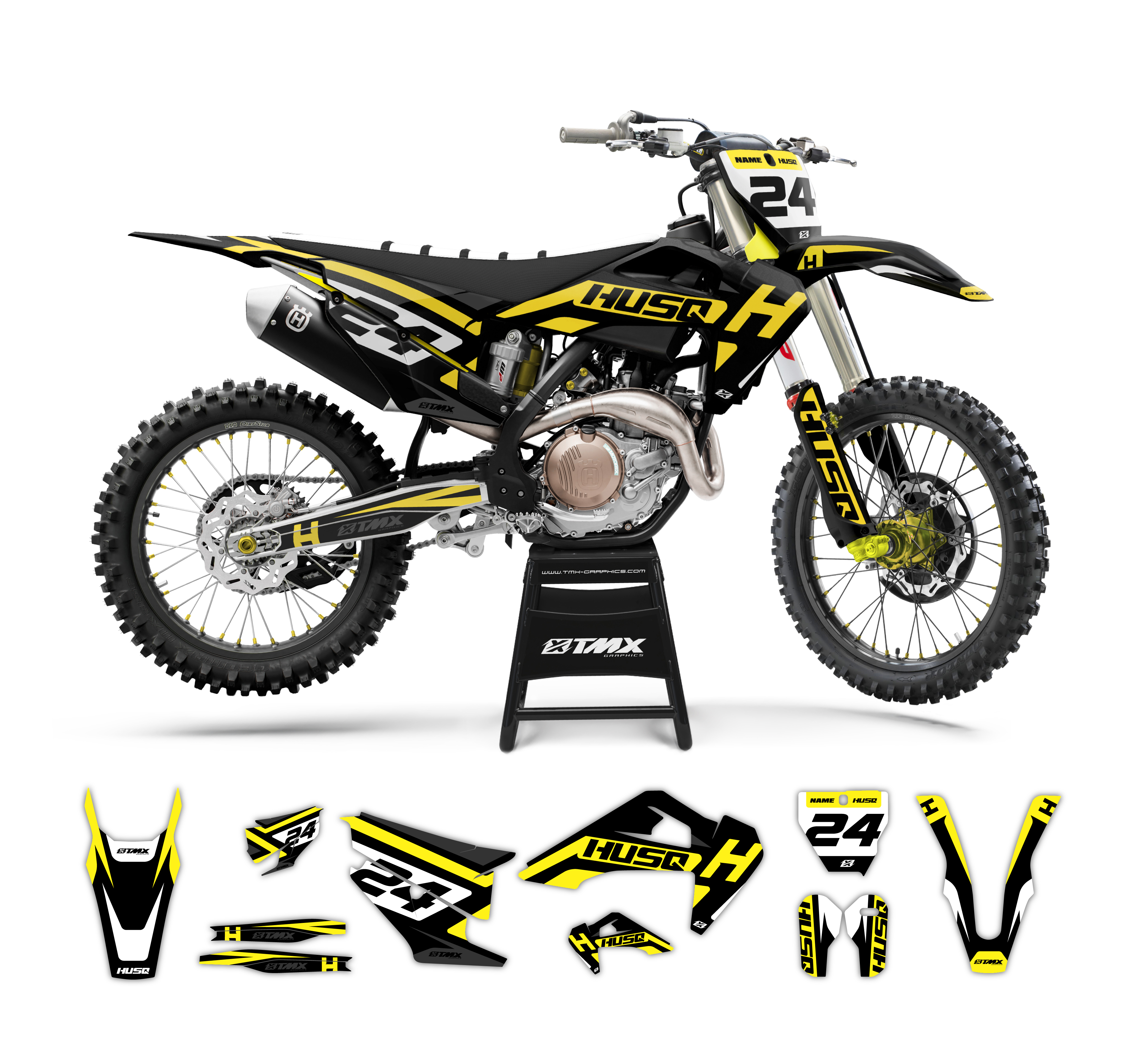 HUSQVARNA - CONTROL SERIES (BLACK DUO) - MX GRAPHICS KIT | TMX Graphics