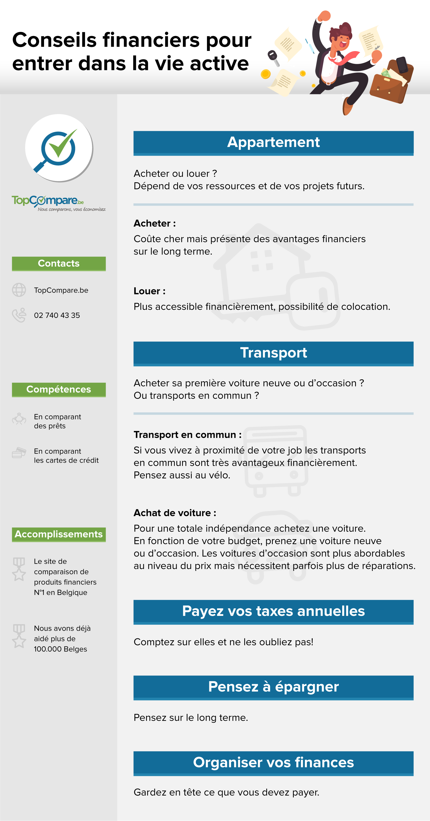 Conseils financiers pour entrer dans la vie active