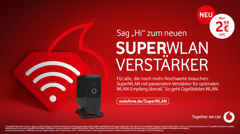 Vodafone SuperWLAN aktivieren und SuperWLAN-Verstärker einrichten