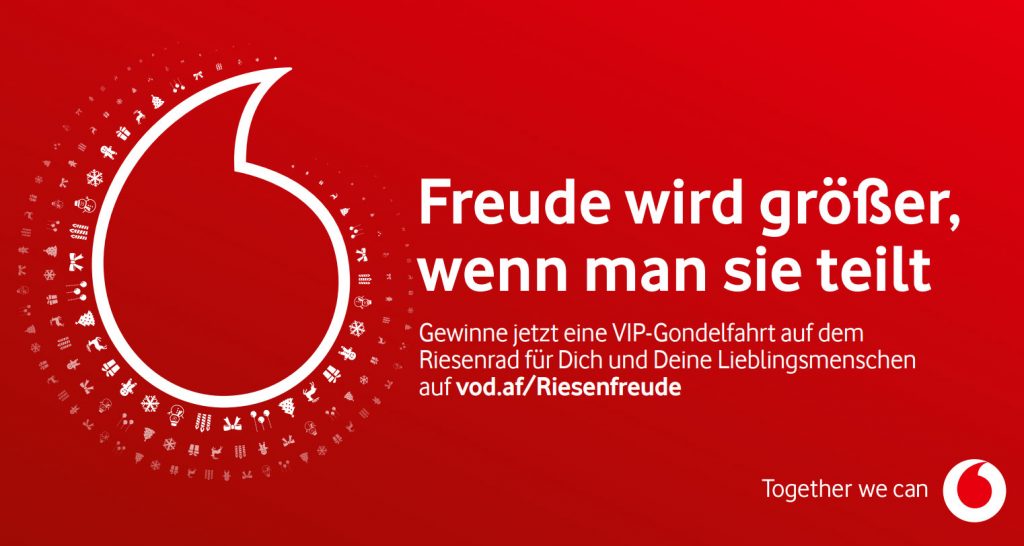 Vodafone verlost Riesenfreude: Gewinne eine VIP-Gondelfahrt
