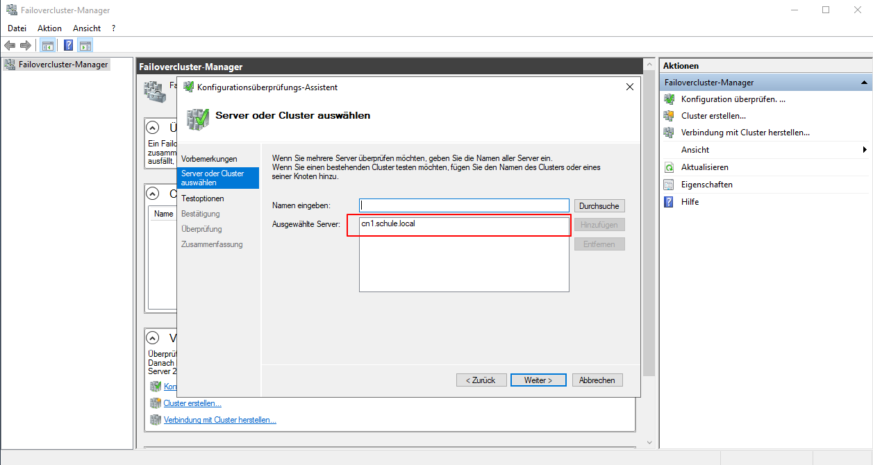 Wie erstellt man einen Windows Failover Cluster