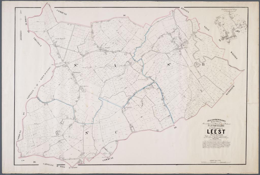 Popp-kaart van Leest, 1860 | Regionale Beeldbank