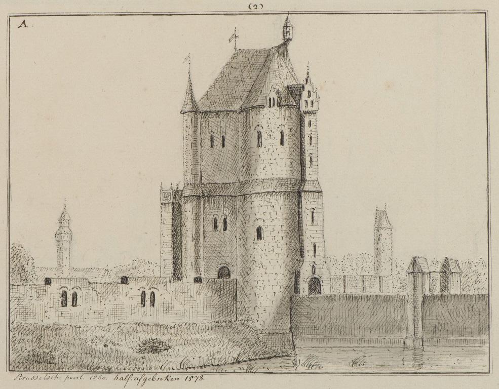 De Oude Brusselse Poort of Oude Brusselpoort In 1560 Half Afgebroken De Oude Brusselse Poort of Oude Brusselpoort In 1560 Half Afgebroken
