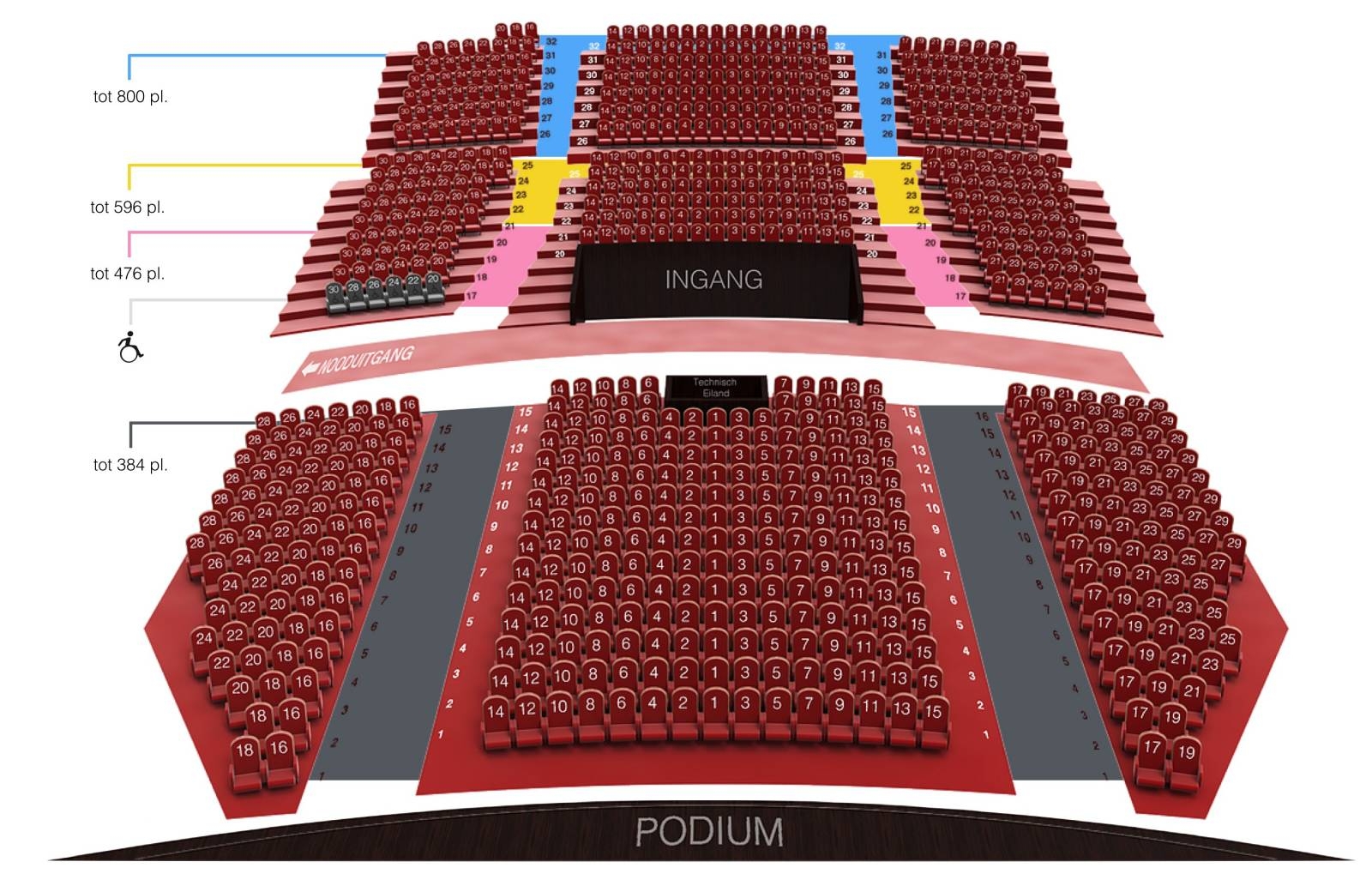 Zaalplan | Theater Elckerlyc
